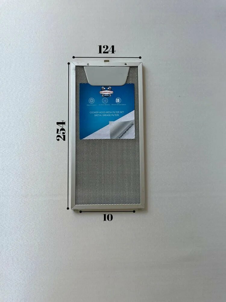 1 шт. 125х255 мм. Фильтр выхлопной Bosch 00746790 - Electrolux 4055348199 - Faber - Robin 133.0200.454, совместим, Масляный фильтр для вытяжного вентилятора, 12,5x25,5 CM.