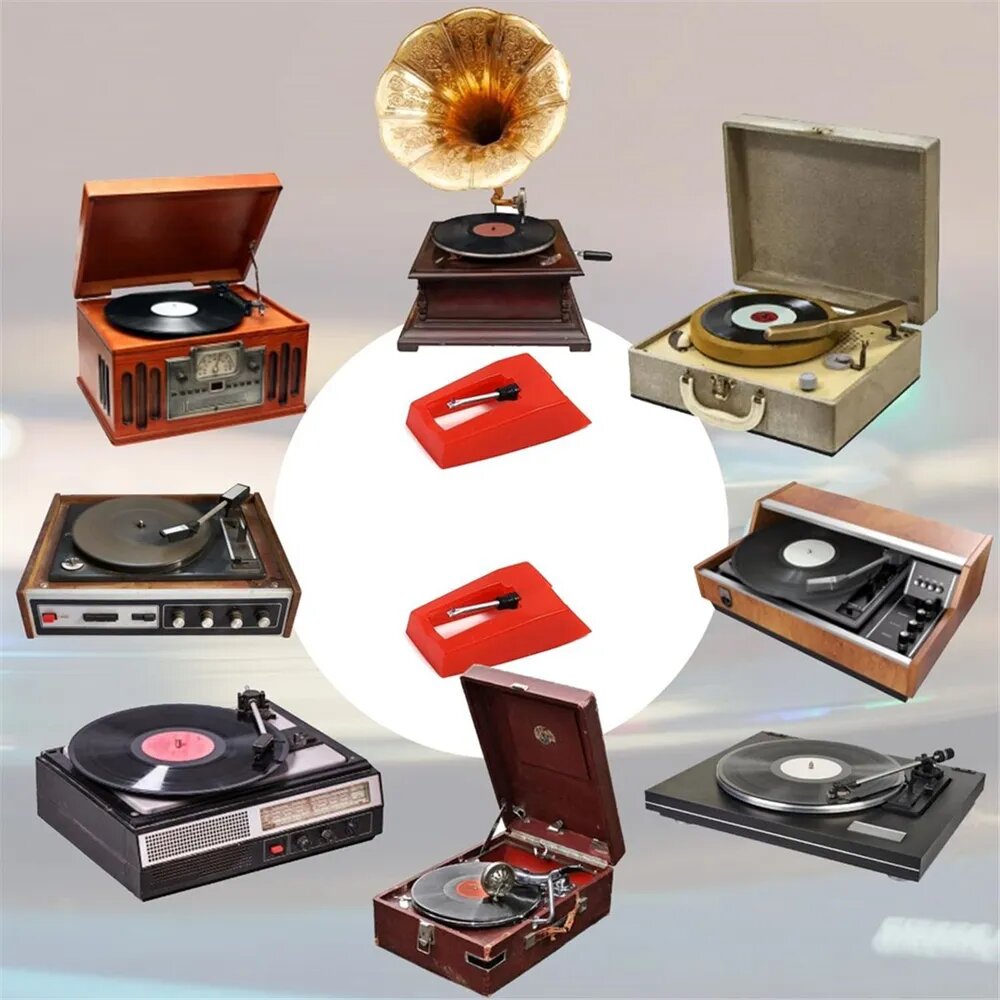 Набор игл для проигрывателя пластинок 4 иглы дл