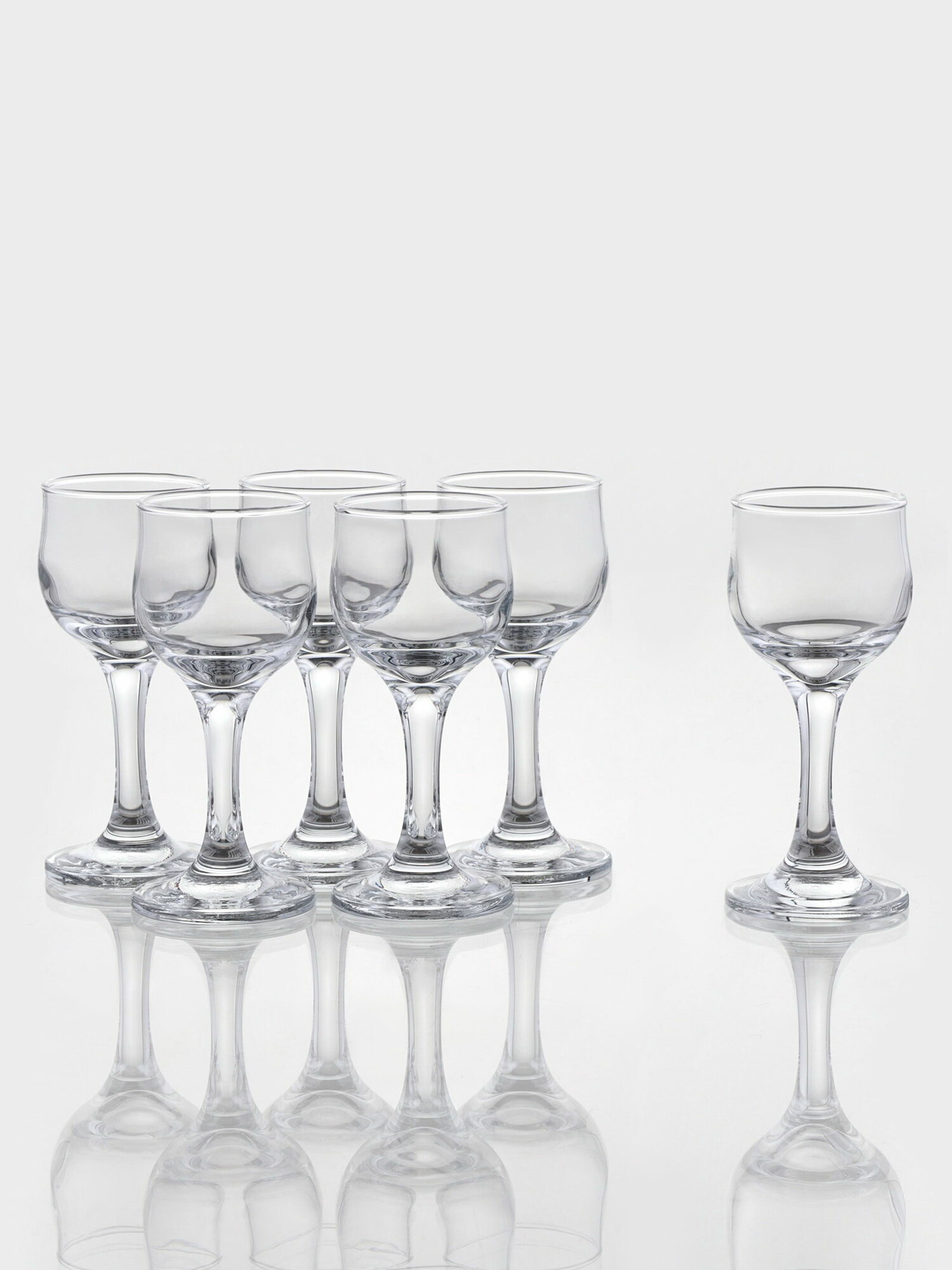 Набор рюмок для ликёра Tulipe, 55 мл, 6 шт, стекло, прозрачный