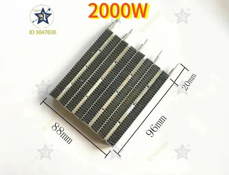 Части электрического тепловентилятора 220-230 В, 2000W, нагревательный элемент PTC, керамическая пластина с нагревательными ребрами