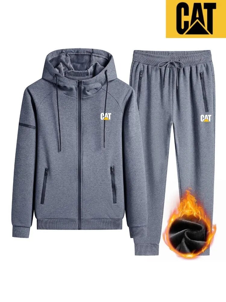 Комплект одежды Caterpillar Спортивный костюм с капюшоном -худи и брюки/трехслойный комплект, для тренировок, отдыха и улицы, size 46-58