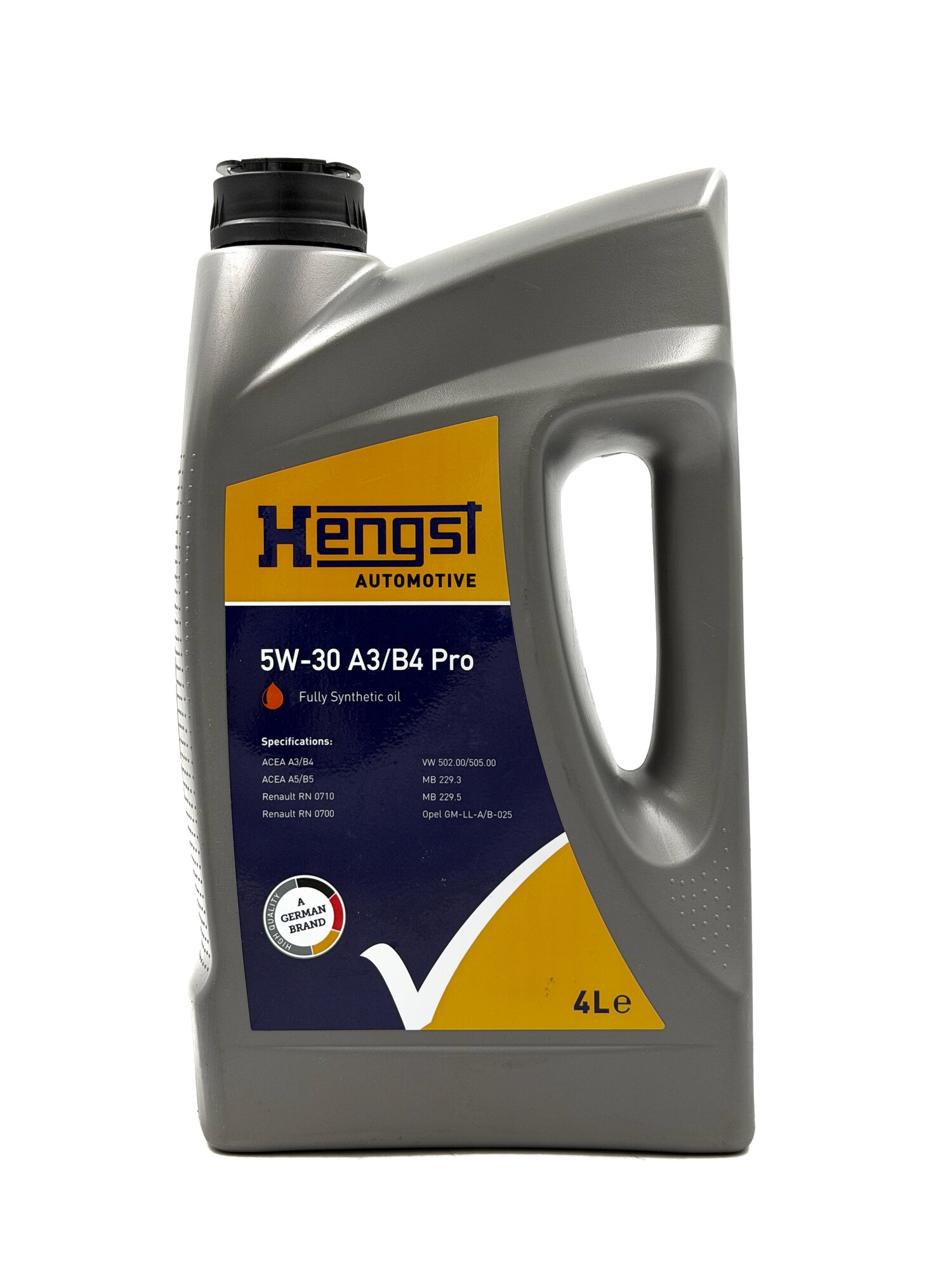 Масло моторное Hengst 5W-30 A3/B4 Pro, 4 литра, синтетическое