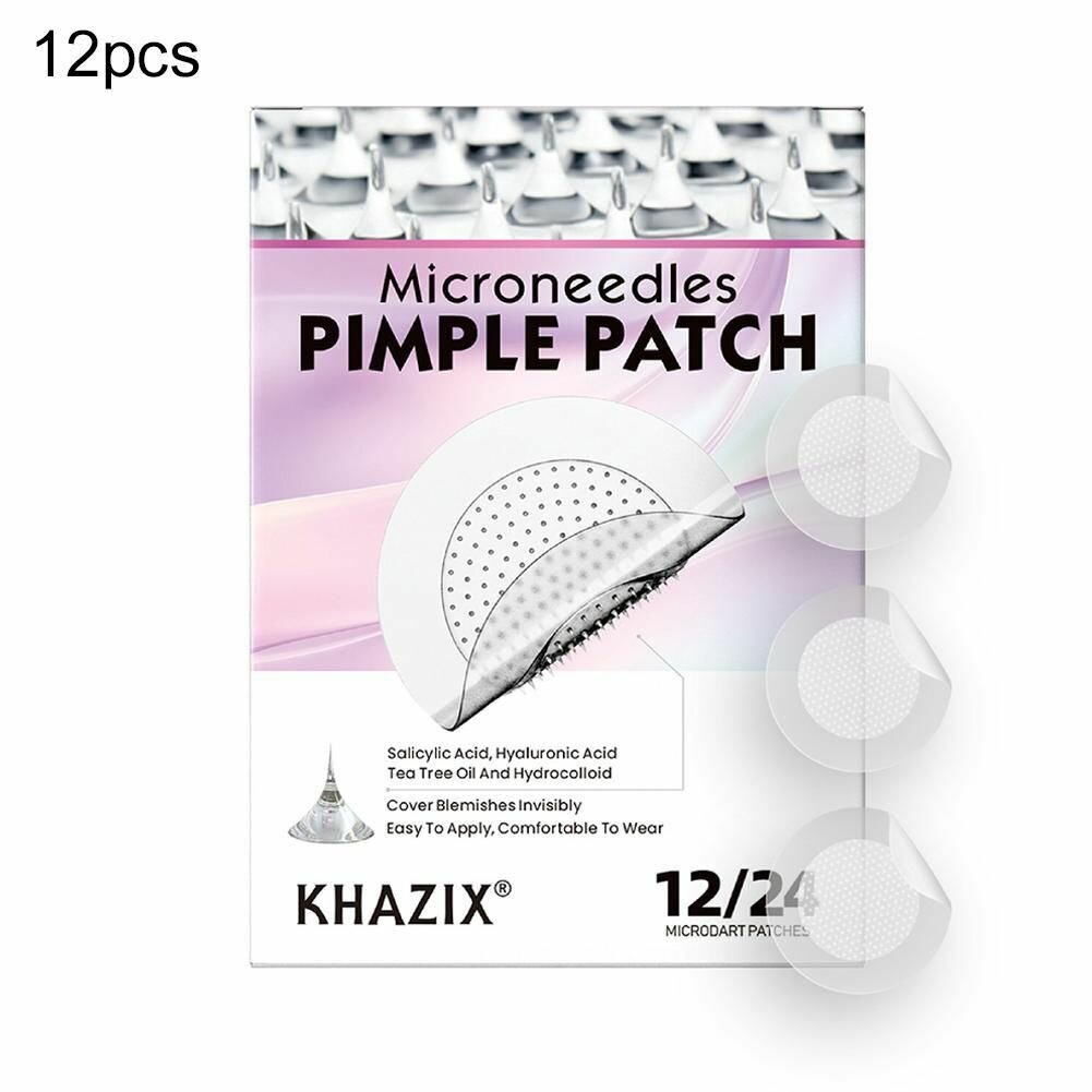 Прозрачные пластыри от прыщей с закругленными углами, маскировка прыщей.12/24pcs