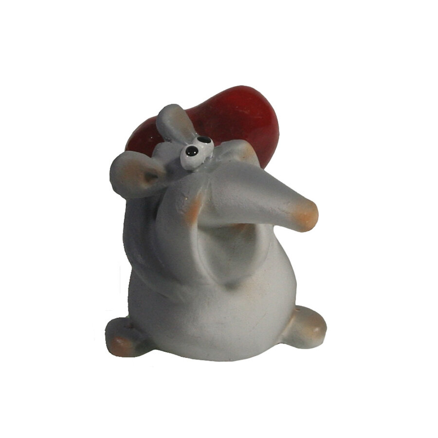 Фигура декоративная Влюбленная крыса, 3,5*3*3,5 см KSMR-715073/SGM031