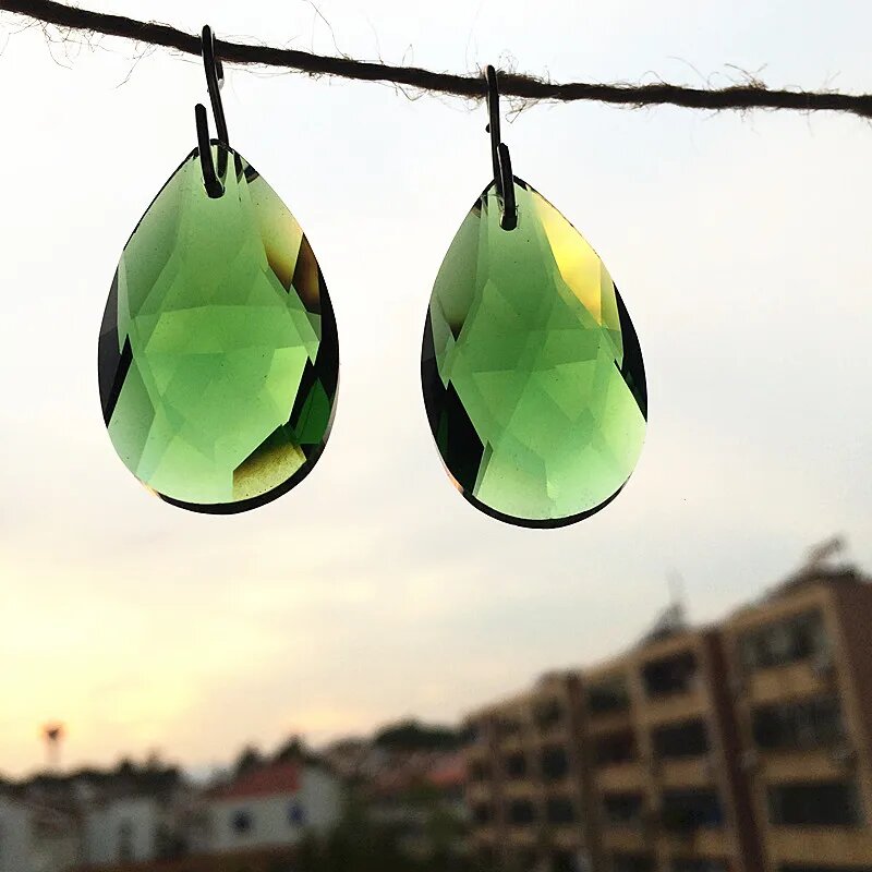 Хрустальные подвески для люстры TZ, 5 шт, разноцветные Изумрудный, Green