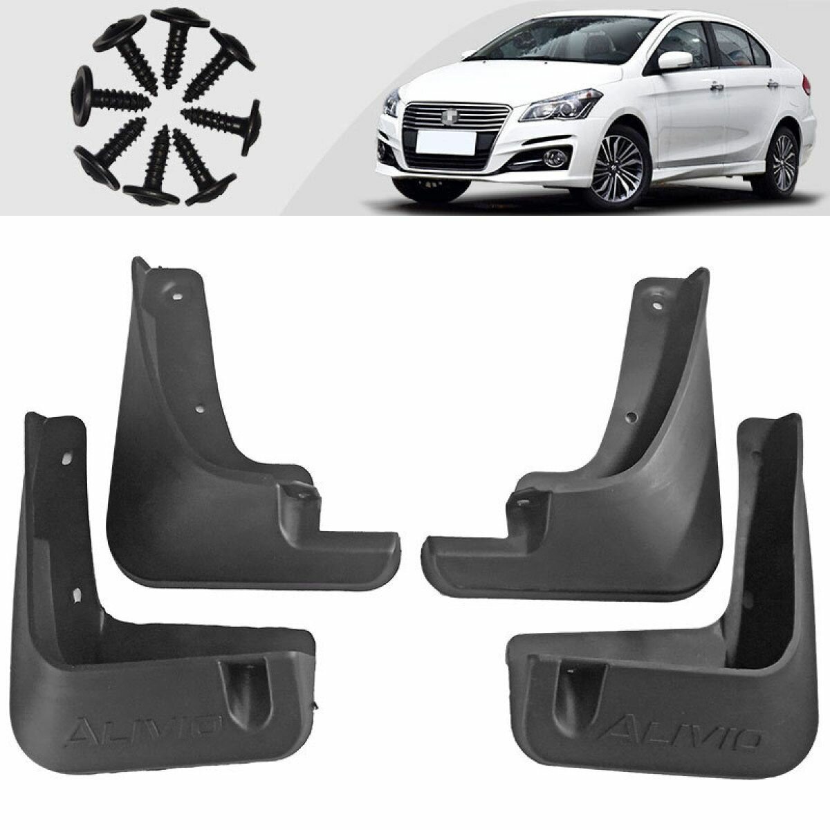 Крыло для автомобиля, арт. Suzuki Alivio Sedan (Спортивная версия)2014-2017, Судзуки/передние и задние брызговики