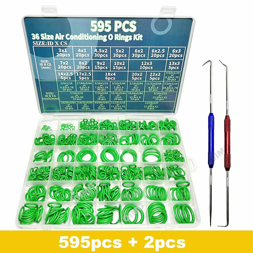 Набор O-Ring 595 шт. 36 размеров, Set B