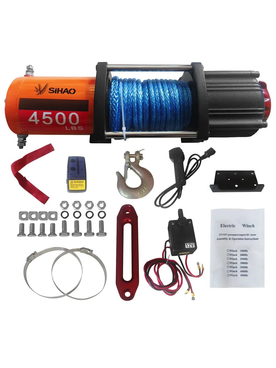 Автомобильная лебедка электрическая 4500 lbs 12V