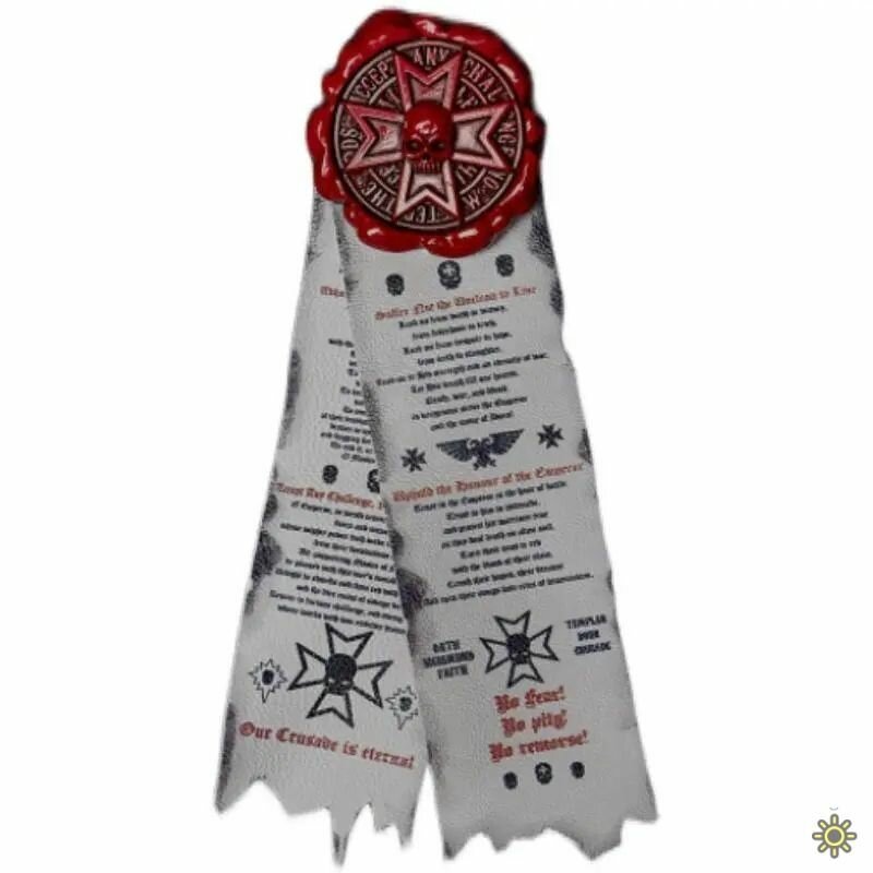 Warhammer 40k Черные тамплиеры Печать чистоты Брошь со значком / Warhammer 40k Black Templars Purity Seal Badge Brooch