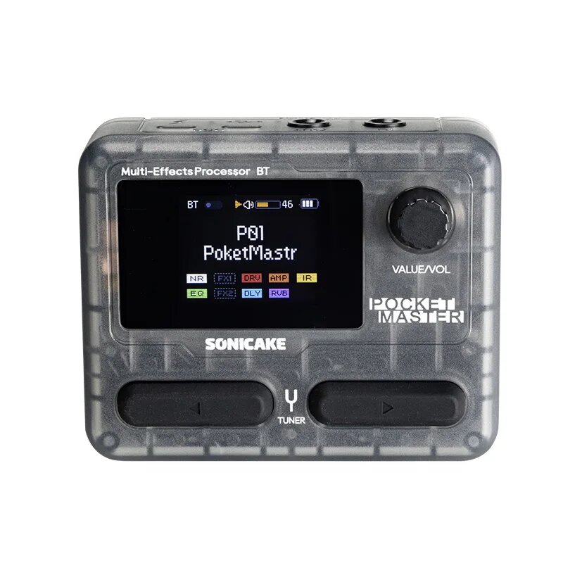 Sonicake Pocket Master Multi-Effects Processor Transparent Black
