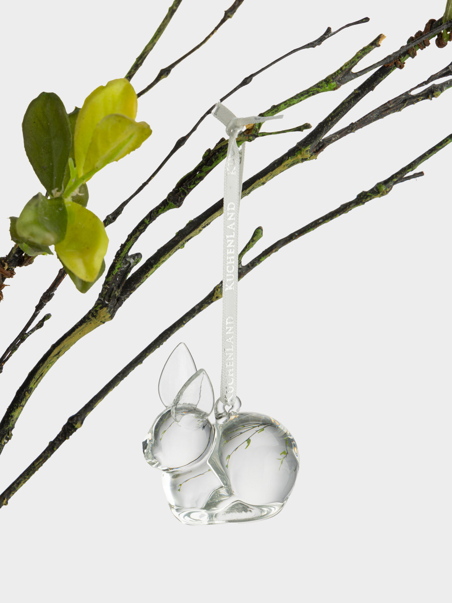 Подвеска декоративная, 3х6 см, стекло, Кролик, Tradition Easter, Kuchenland