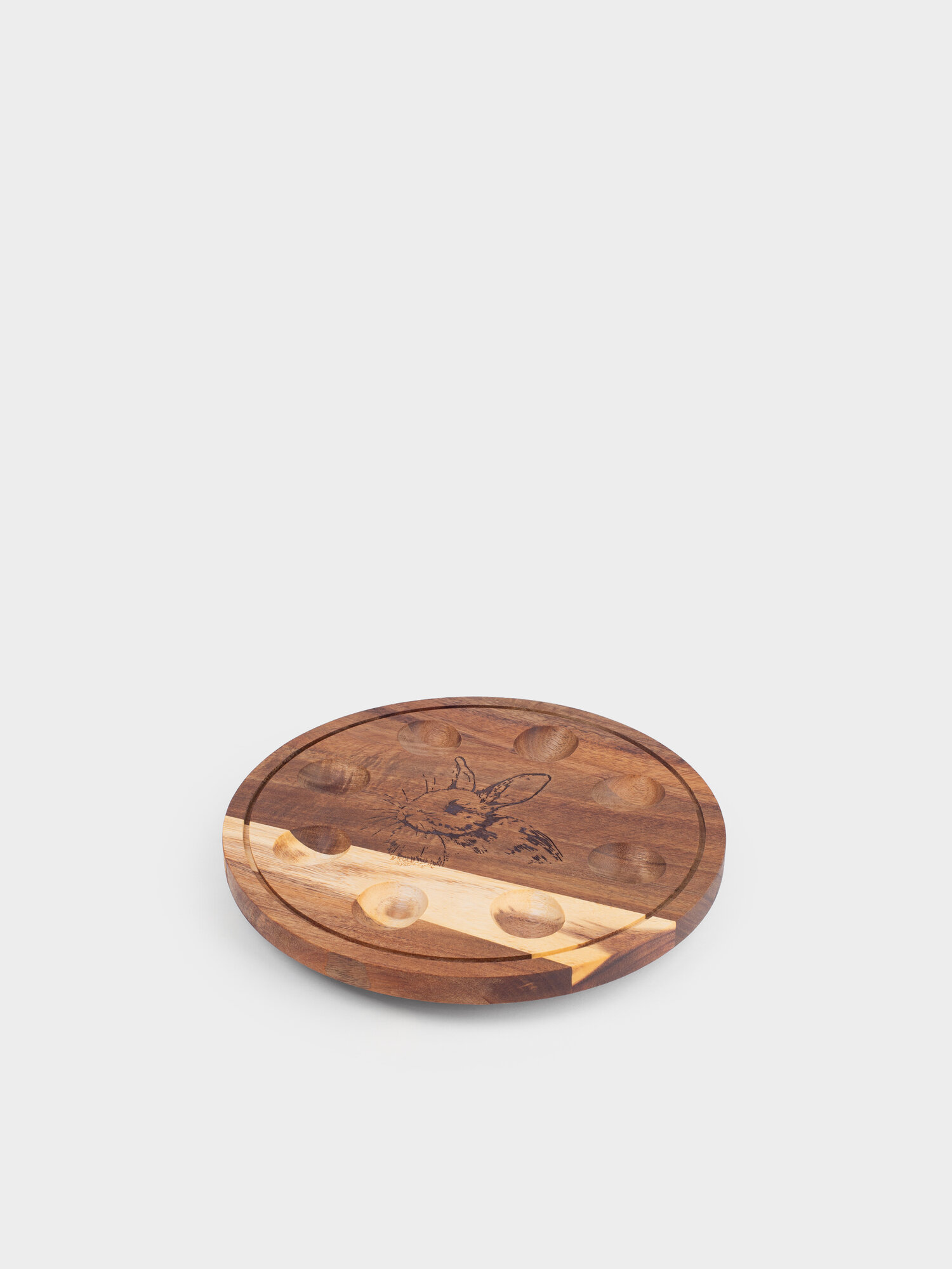 Подставка для яиц, 24 см, 8 отд, на ножках, дерево, Кролик, Noble tree, Kuchenland