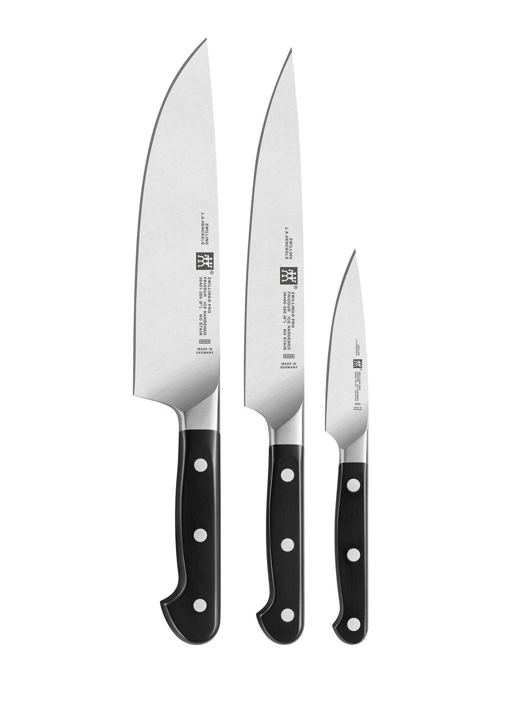 Набор кухонных ножей Zwilling Pro, 3 предмета, нержавеющая сталь/пластик