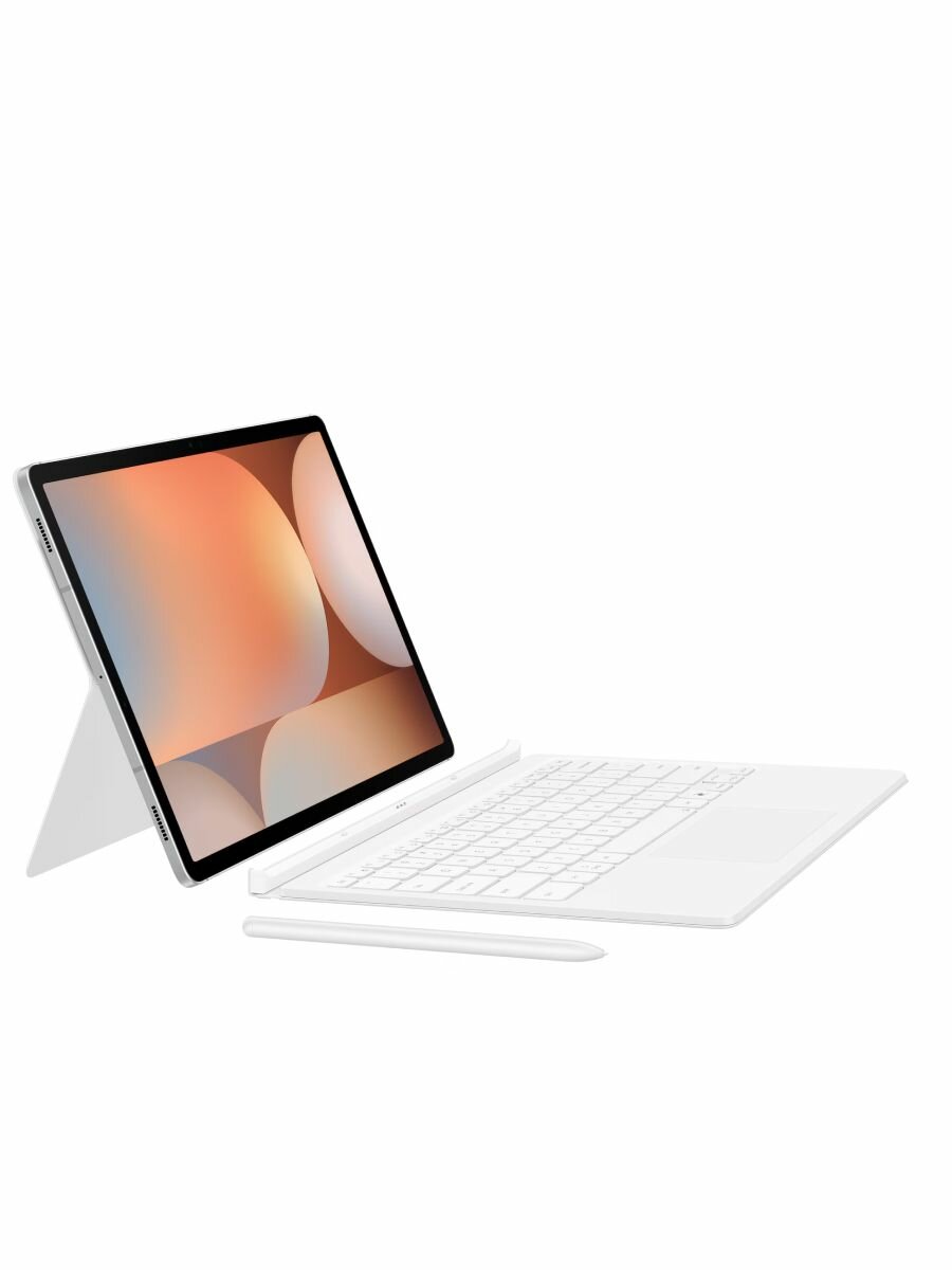 Чехол-клавиатура с тачпадом Samsung Book Cover Keyboard Galaxy Tab S10+ S9+ S9 FE+, EF-DX825, белый