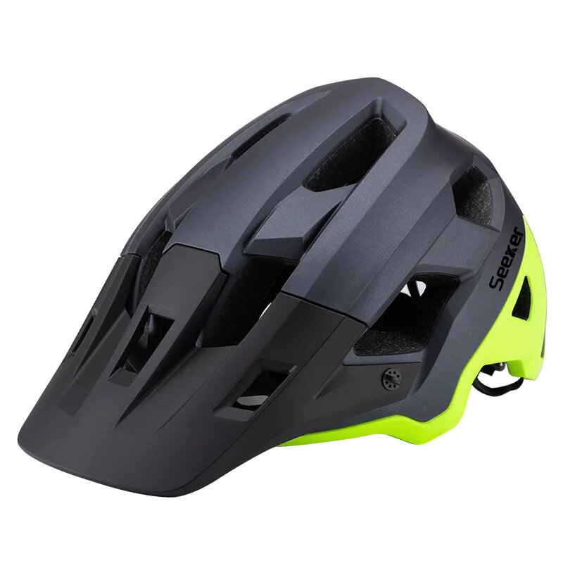 Seeker шлем для горного велосипеда взрослые камуфляж/белый/титановый M(55-58CM), Titanium green