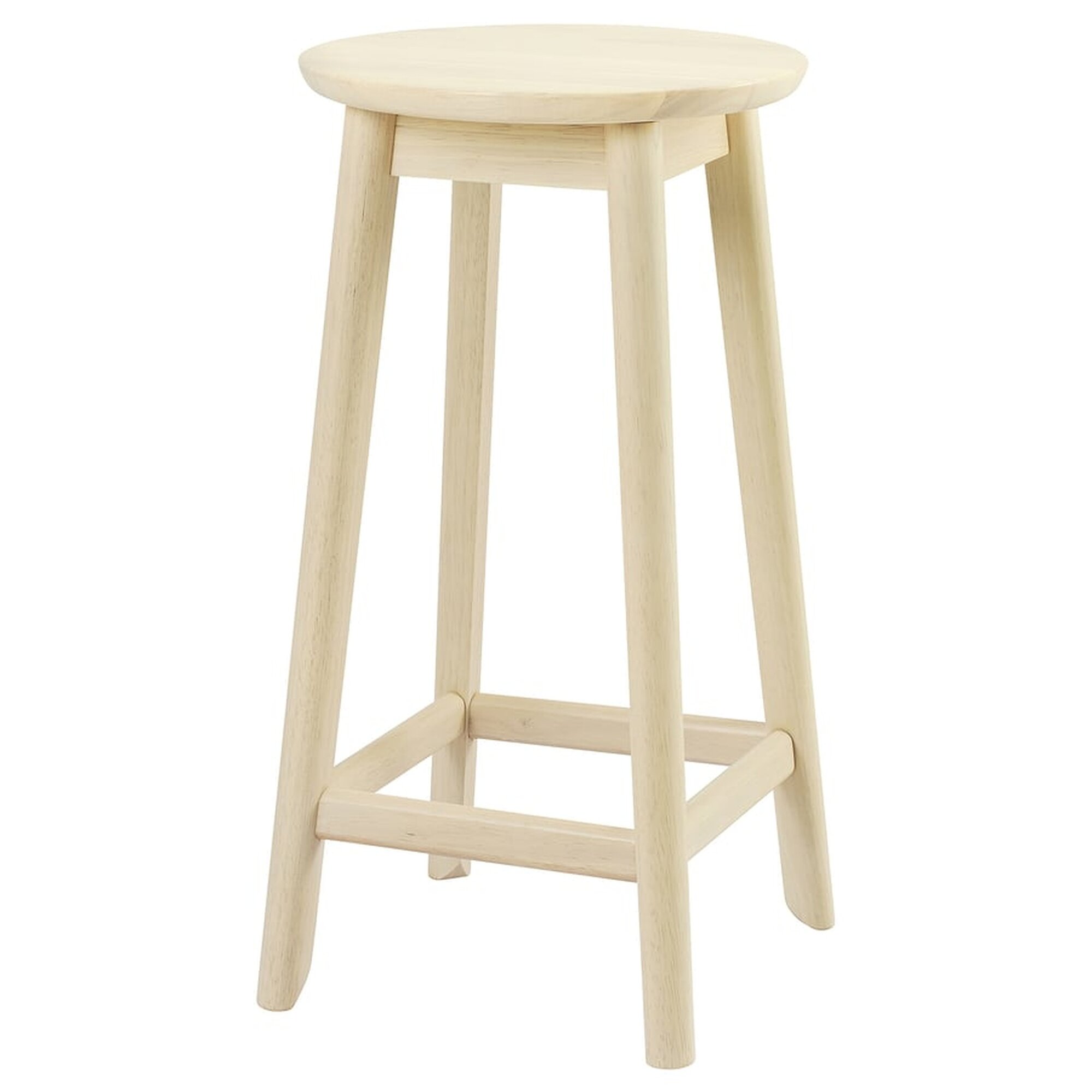 Барный стул IKEA RAVSTEN из каучукового дерева, цвет: кремовый, высота 62 см, 305.970.55
