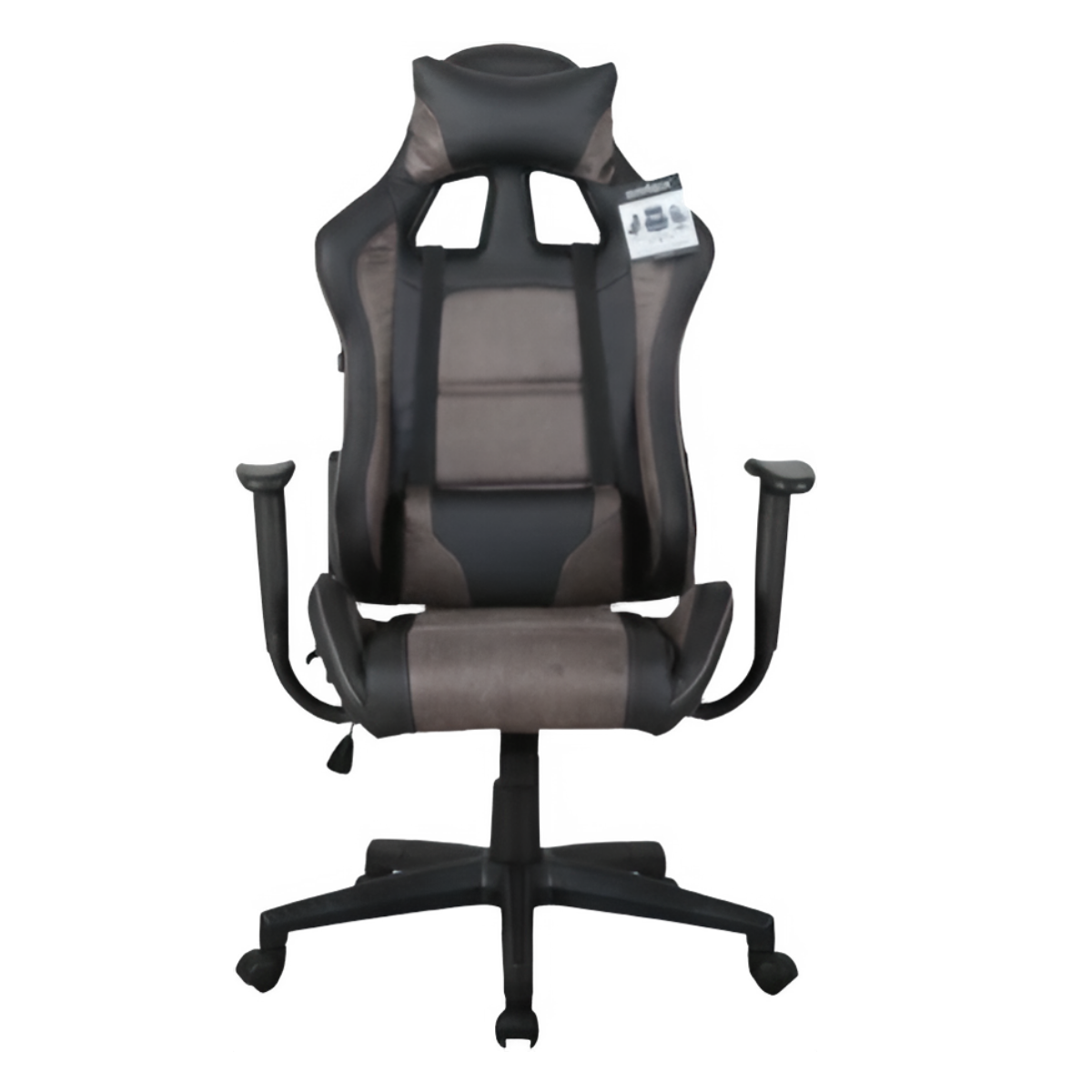 Кресло компьютерное BRABIX GT Racer GM-100, черное/коричневое, выдерживает до 120 кг Топ-ган