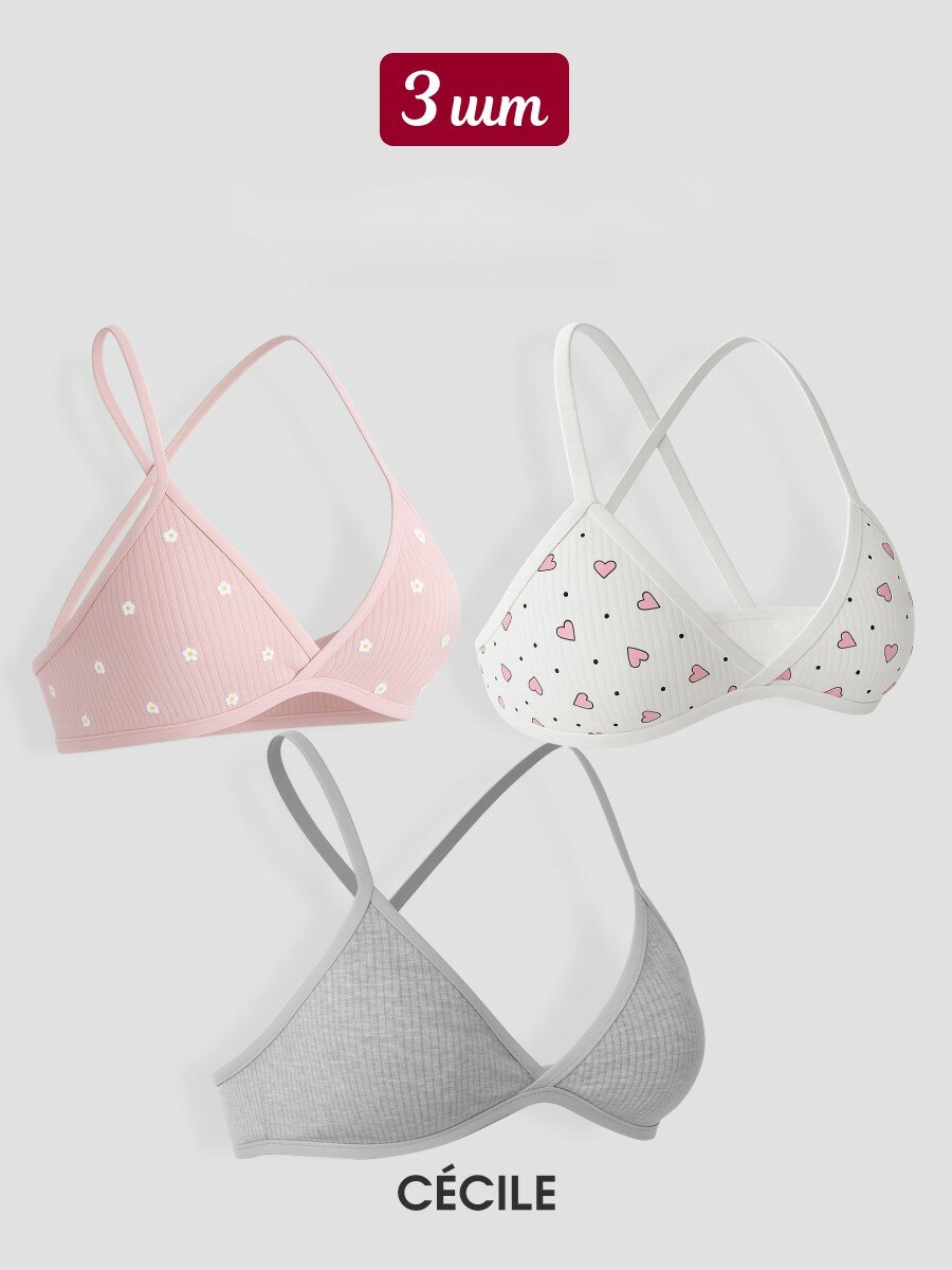 Трусы женский бра хлопок, набор 3шт., комплект