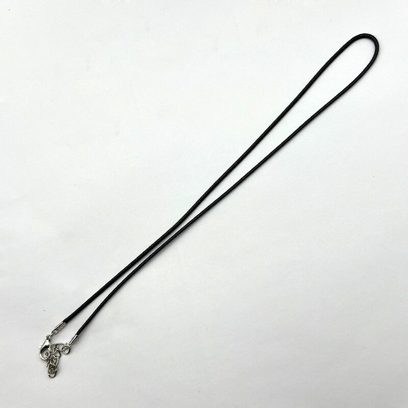 Кожаный шнурок для ожерелья, черный шнурок-цепочка для свитера, универсальный аксессуар в корейском стиле для студентов, черный кожаный шнурок для подвески.