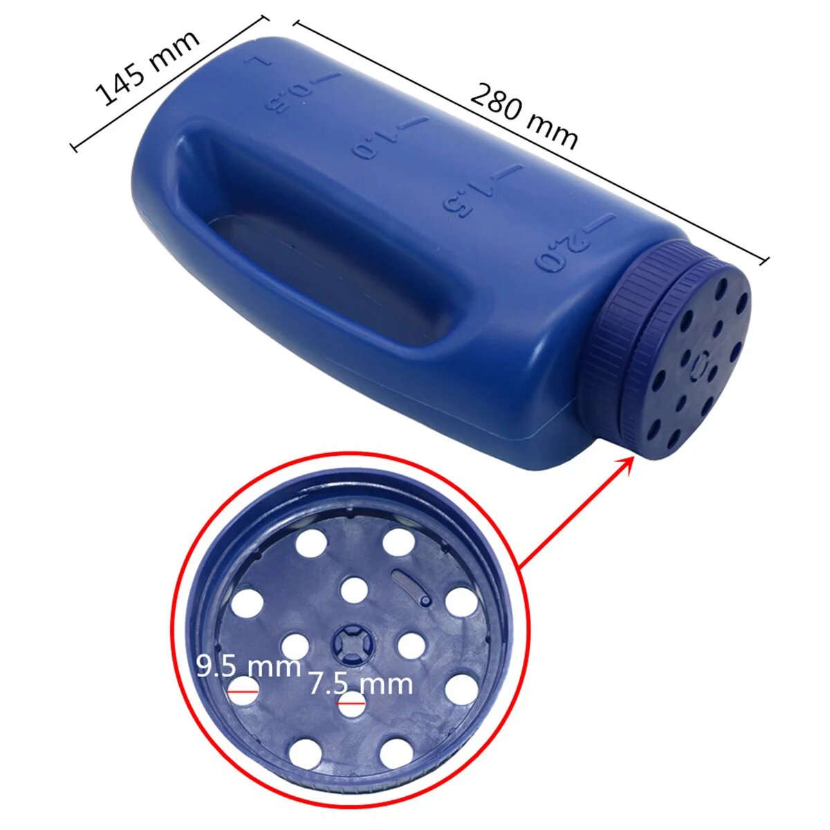 2L Ручной Тип Сеялки Сеялки и Удобрения Бак Регулируемый Размер Отверстия Портативный Удобрение Садоводство Посадка Питомник Инструмент 1 Шт.