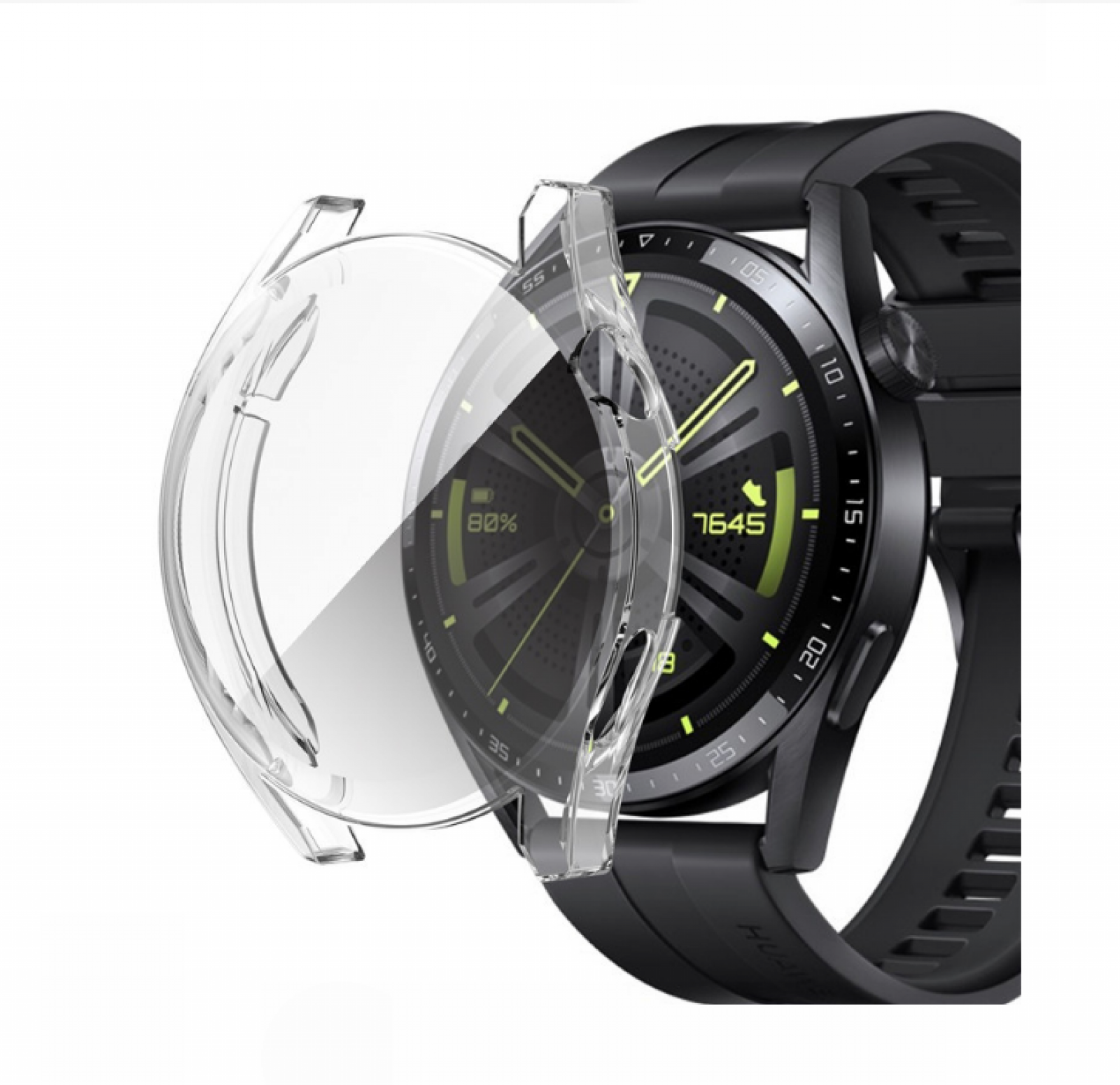 Чехол-бампер MyPads Protect для HUAWEI WATCH GT 3 (42 мм) прозрачный силикон, противоударный