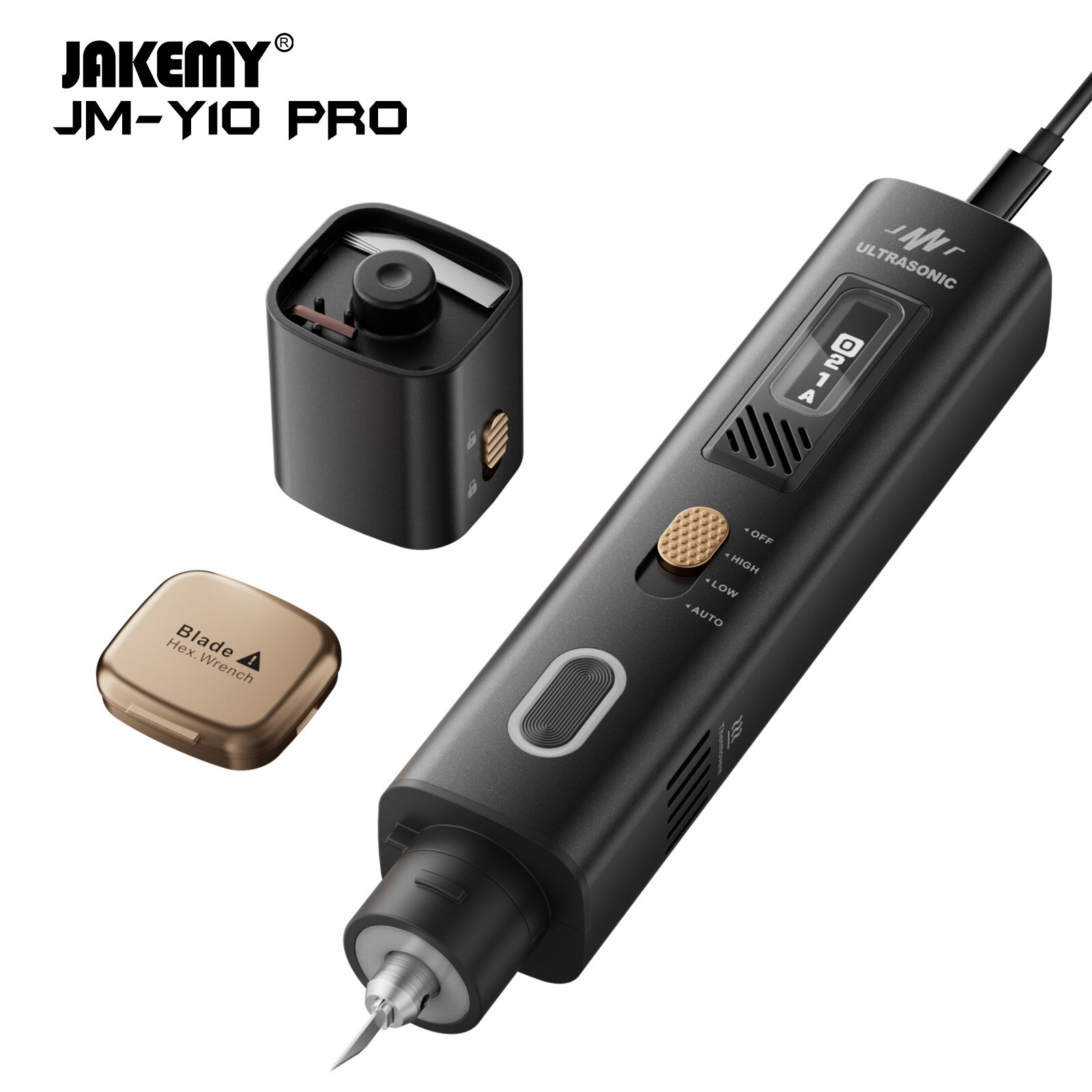 Портативный ручной ультразвуковой нож для резки и гравировки Jakemy JM-Y10 Pro, 40000 Гц, 35 Вт