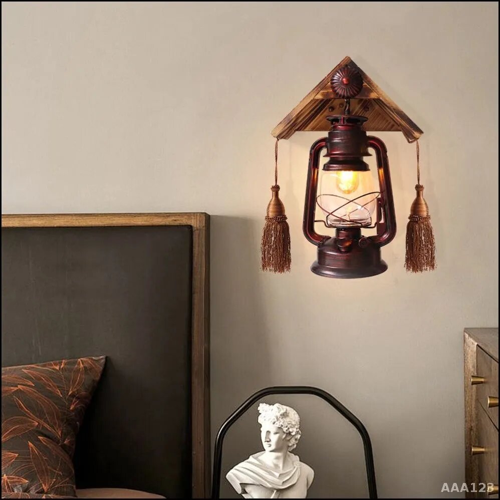 Настенный светильник E27 5 Вт ретро в стиле кантри для бара, кухни, спальни, Китай