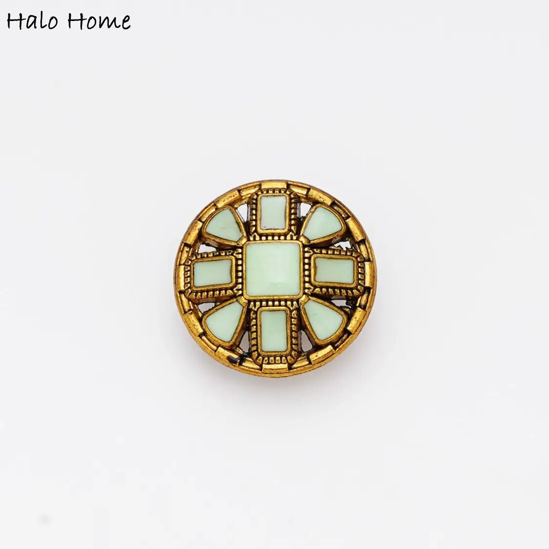 Пуговица декоративная Halo Home изумрудная, 25 мм