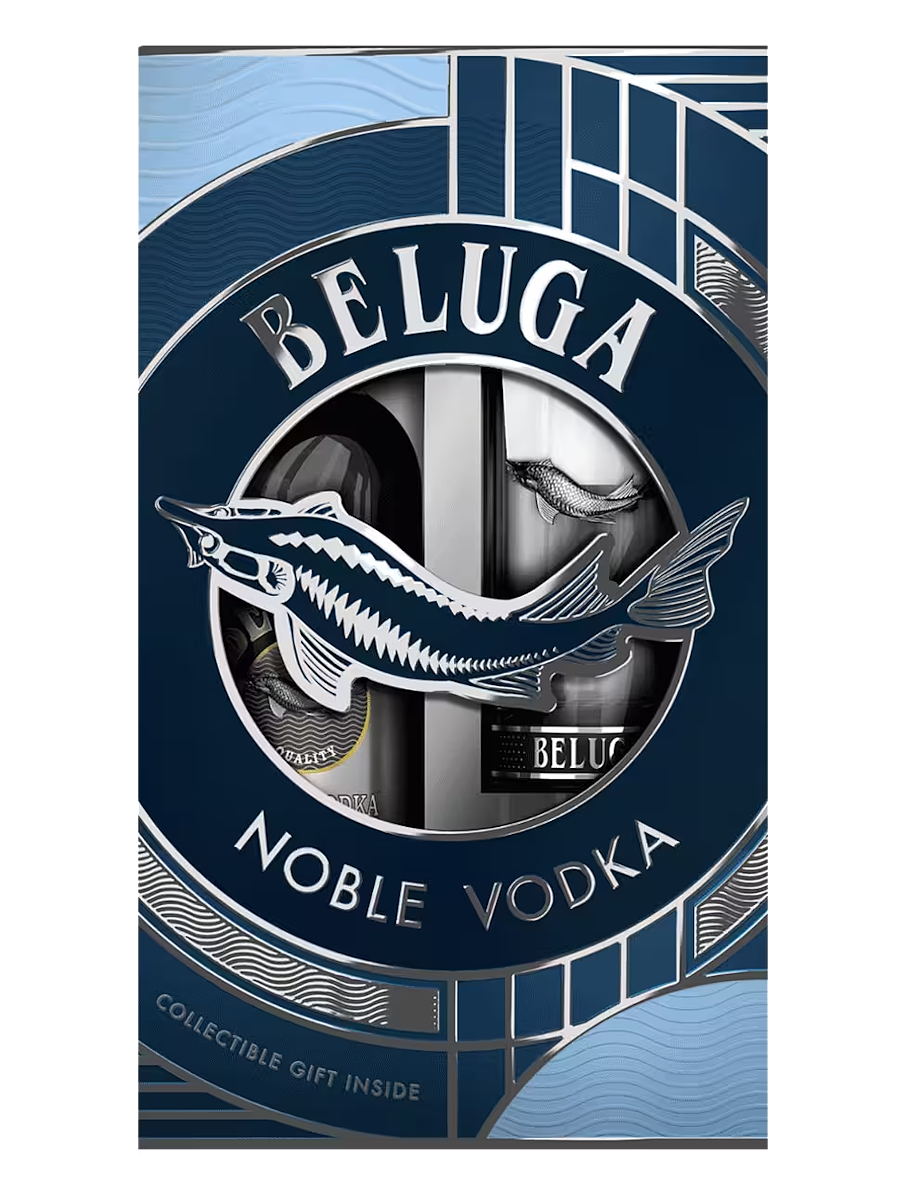 Водка "Beluga Noble" 0,5 л в подарочной упаковке + стакан хайбол