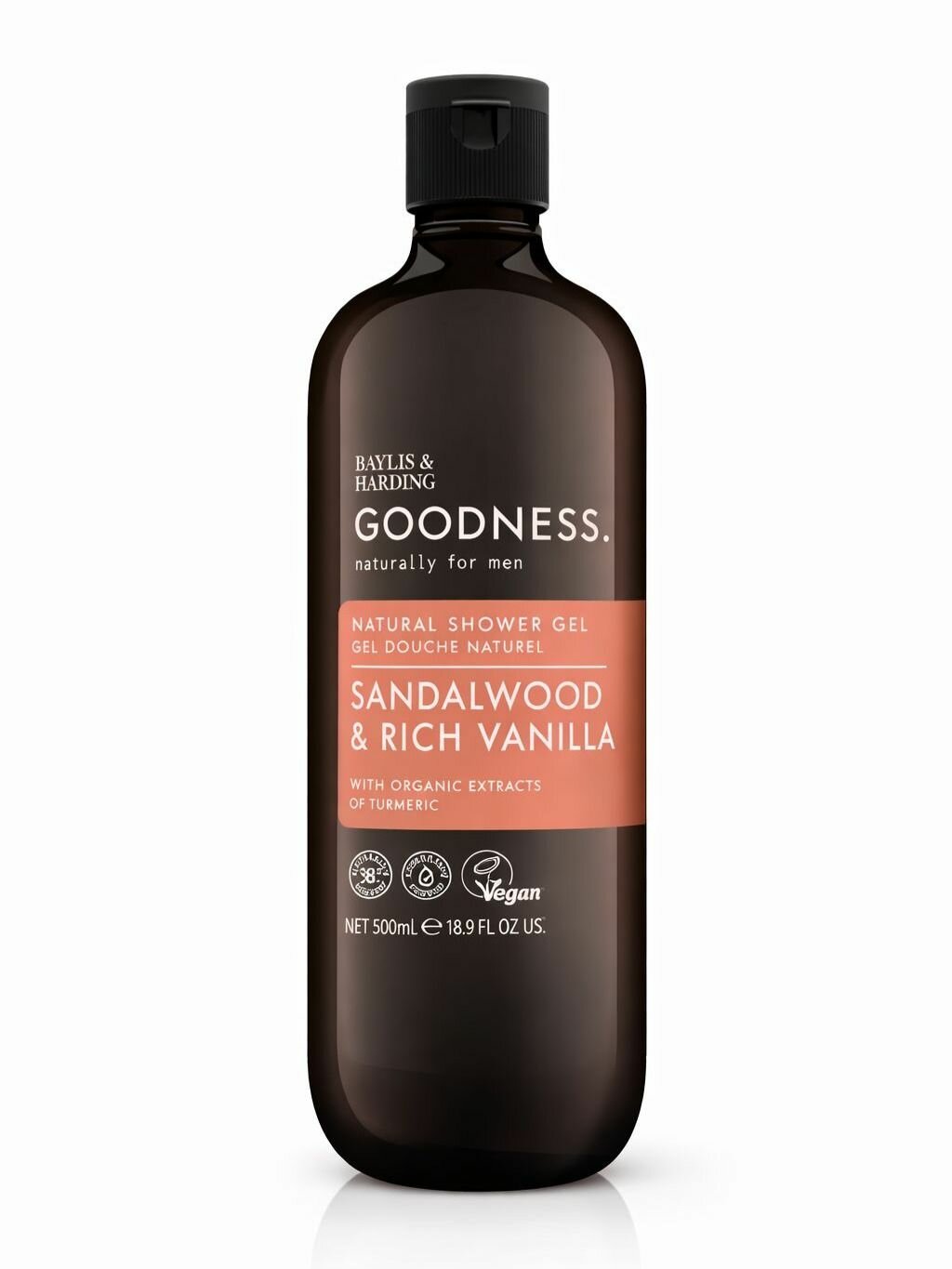 Baylis & Harding, Goodness Men Sandalwood & Rich Vanilla, Гель для душа, 500 мл
