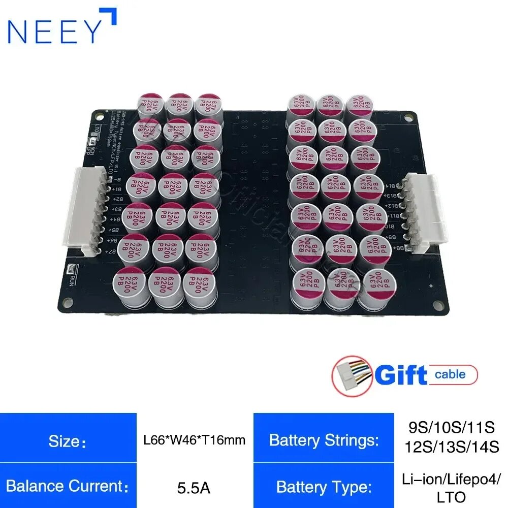 NEEY Эквалайзер-балансир для аккумуляторов 9-14S NCM LFP LTO