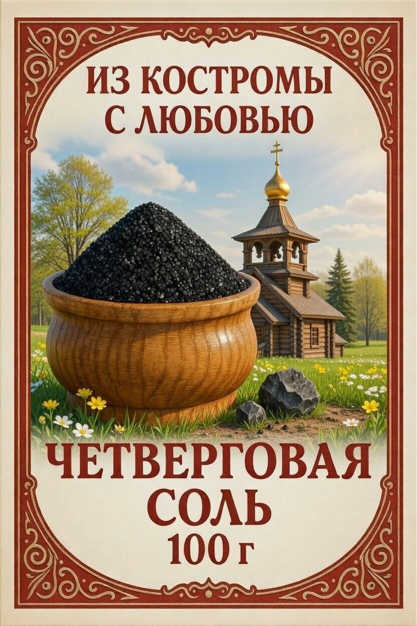Четверговая Черная Магическая Соль, 100 гр, богата минералами и макроэлементами
