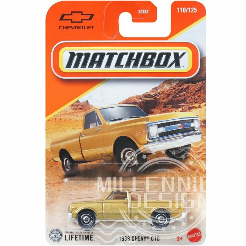 Mattel Matchbox Модель автомобиля из сплава 1:64, Новая модель 2025 года, Серия 25K(K110-1968Грузовик Шевроле)