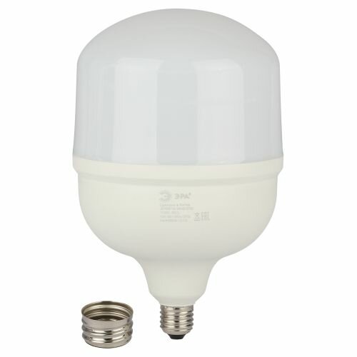 Лампа светодиодная высокомощная STD LED POWER T160-100W-6500-E27/E40 100Вт T160 колокол 6500К нейтр. бел. E27/E40 (переходник в компл.) 8000лм Эра Б0032090