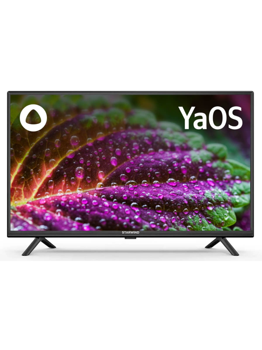 Телевизор Starwind SW-LED32SG304 32" LED, HD, черный, смарт ТВ, YaOS