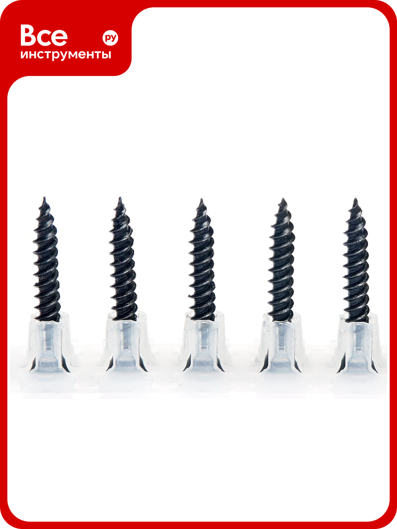 Саморезы в ленте черные 3.5x25 мм, глк/профиль PAULT P-SMP35-25-black, к металлическим профилям