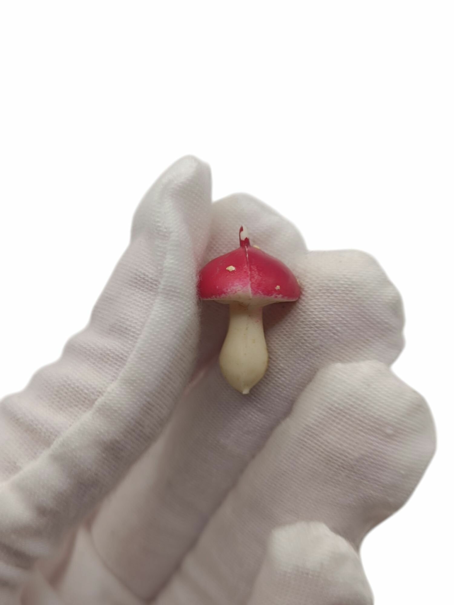 Советская винтажная елочная игрушка-малютка, Гриб. Сделано в СССР.