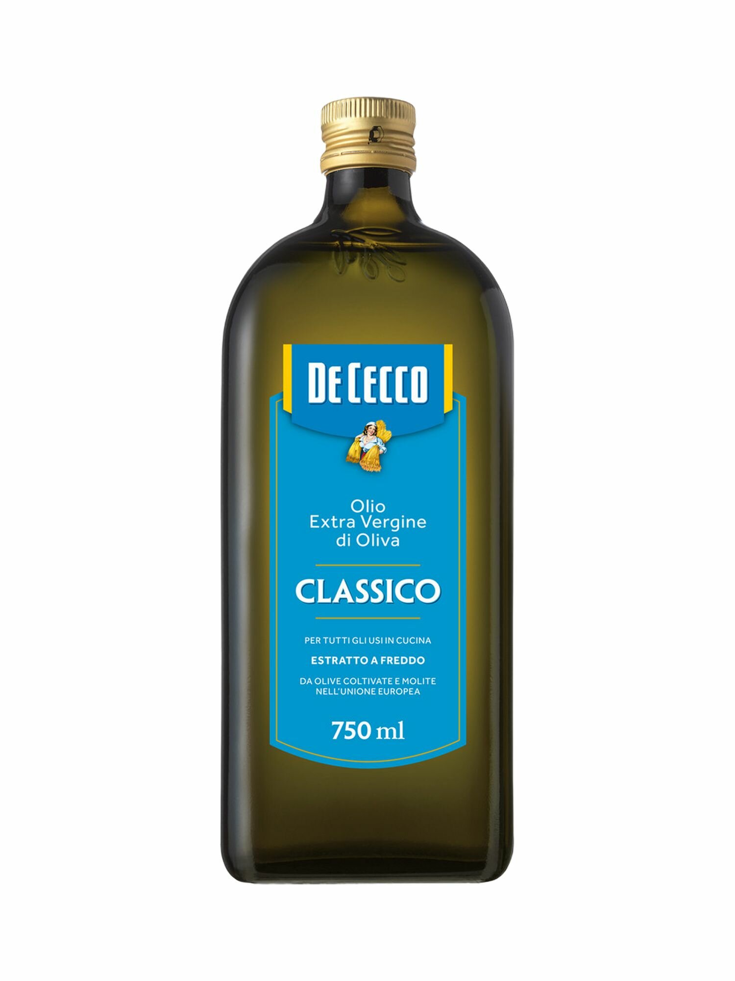 Масло оливковое De Cecco Classico Extra Virgin нерафинированное, 750 мл