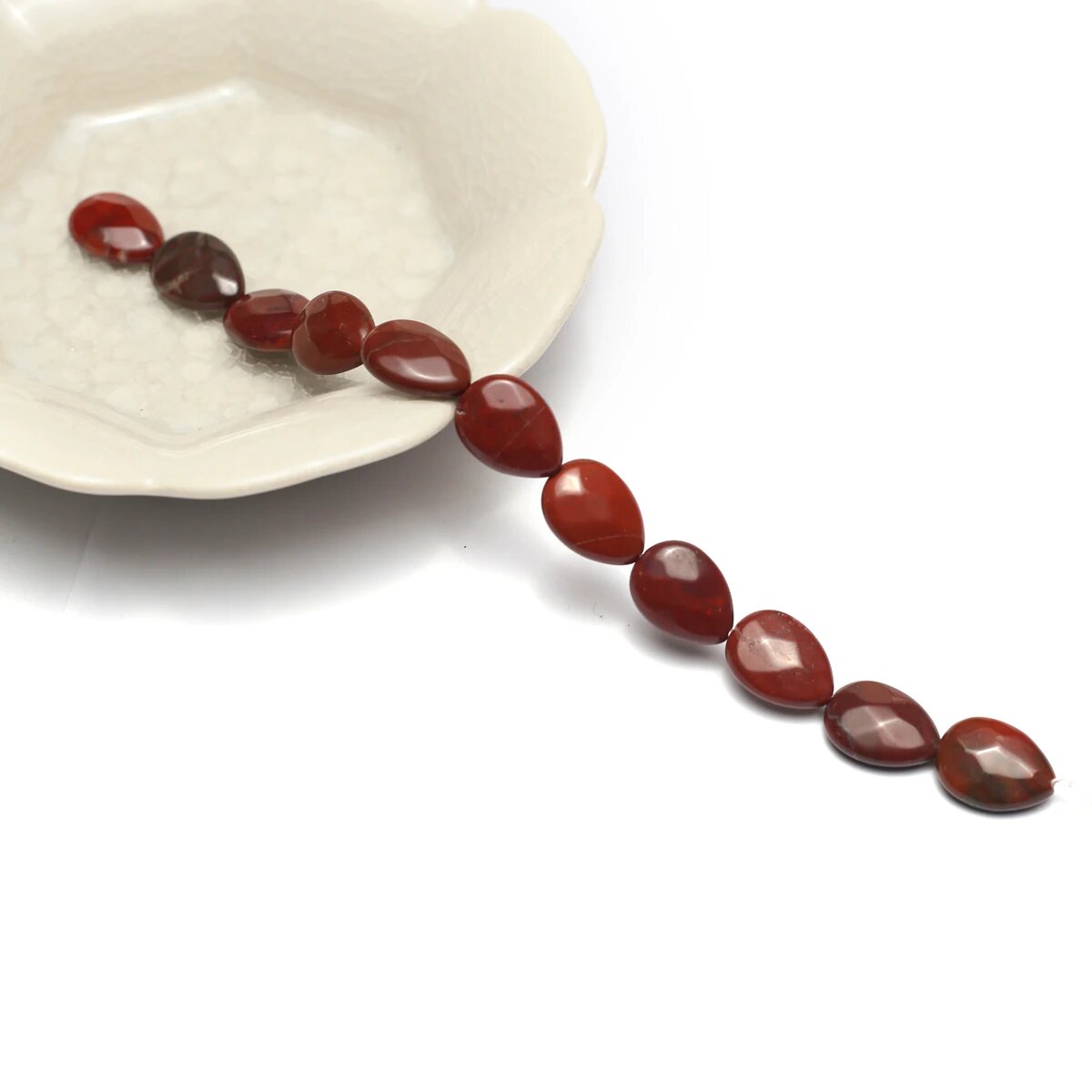Полудрагоценные бусины из камня капля 14x18 мм Бордовый, Rainbow Stone