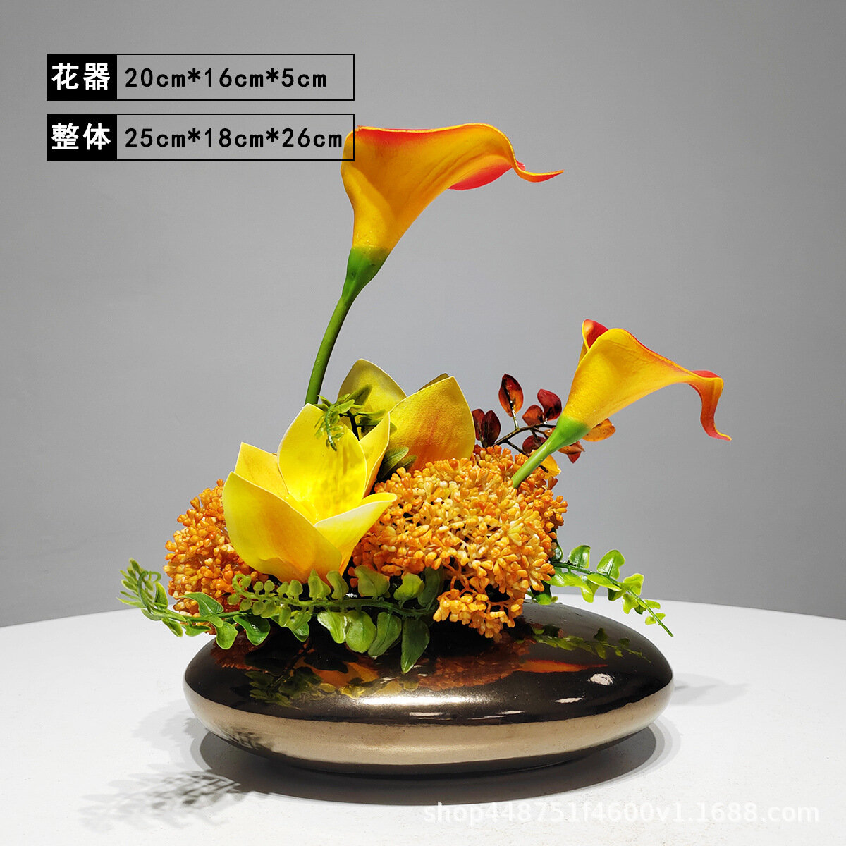 Круглый стол-вертушка в китайском стиле для отелей, центральный элемент стола с искусственными цветами, высококлассный декор в стиле легкой роскоши, декоративная цветочная композиция.