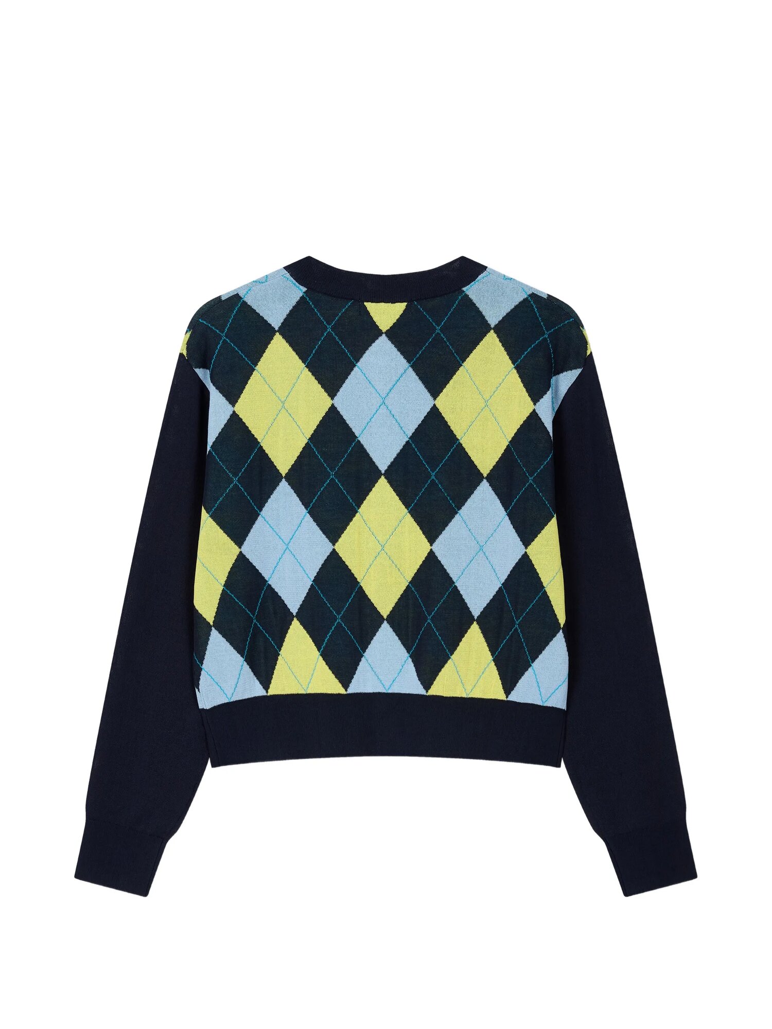 Кардиган STUDIO TOMBOY Argyle cardigan, размер OneSize, синий — фото 1
