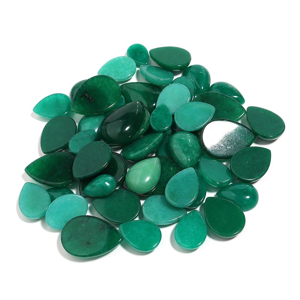 LOULEUR Кабошон из натурального камня WaterDrop для изготовления ювелирных изделий, тигровый глаз, аметист, лазурит, агатовый камень, бусины для ручной работы