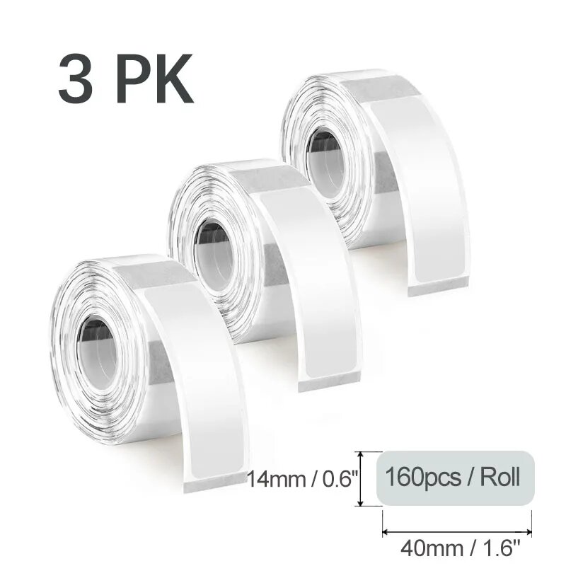 Прозрачные термоэтикетки Risio 12x40 мм 3 rolls 14x40mm