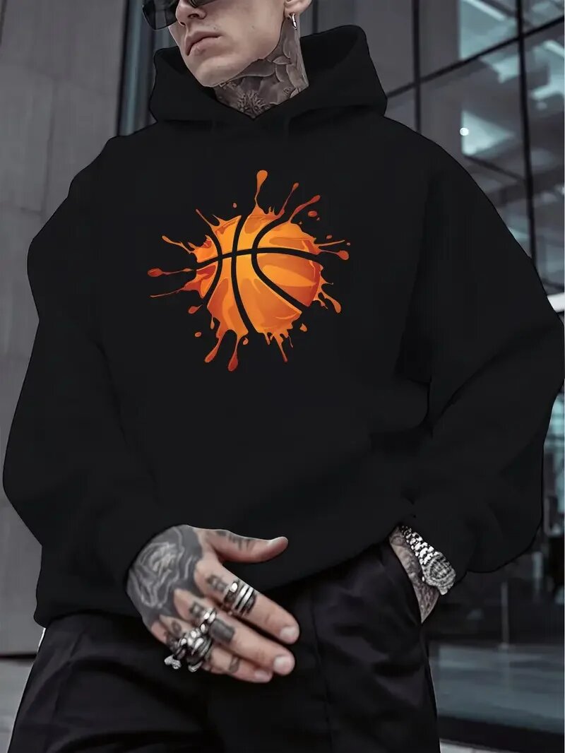 Мужская флисовая толстовка Bro ярко-красного цвета Черный, L, 6