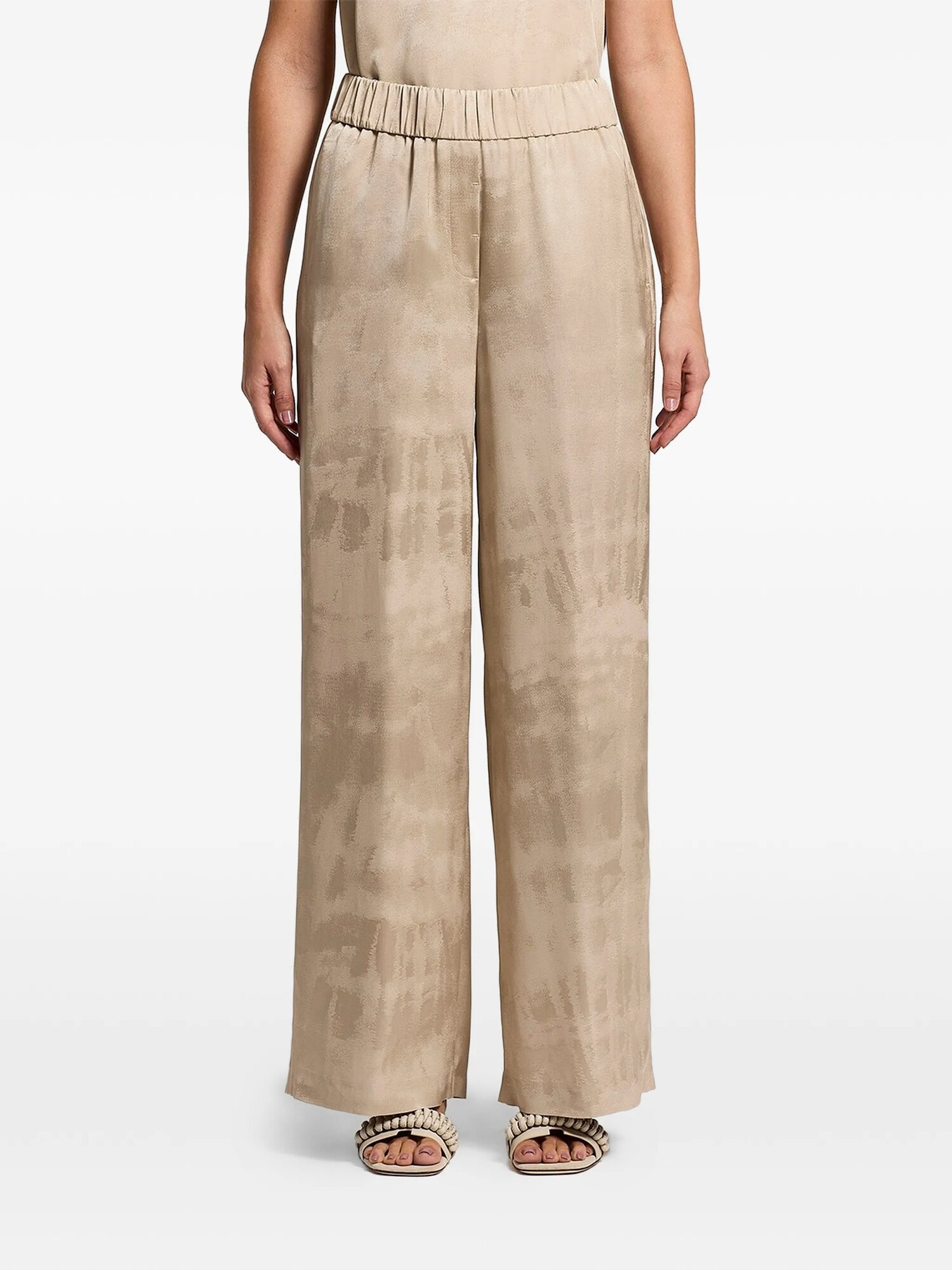 Брюки PESERICO Fluid jacquard trousers, размер 48, разноцветный — фото 1