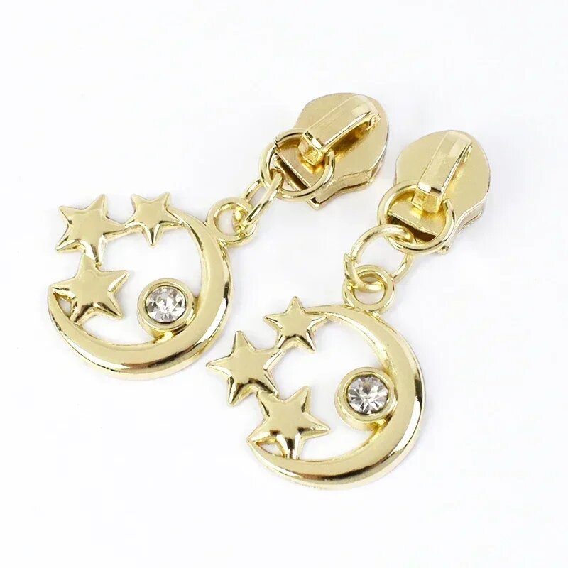 Слайдеры для молний Meetee 5#, 5/10/20 шт. ZT871-LightGold, 5Pcs