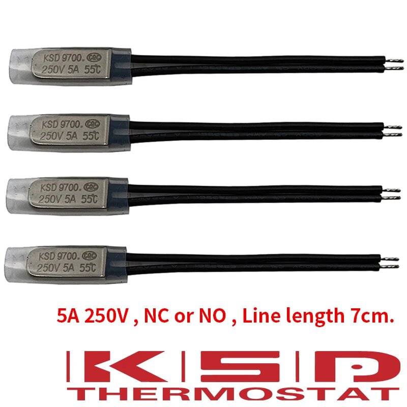 Термостат KSD9700 10C, 5А, 250В, Metal-NC