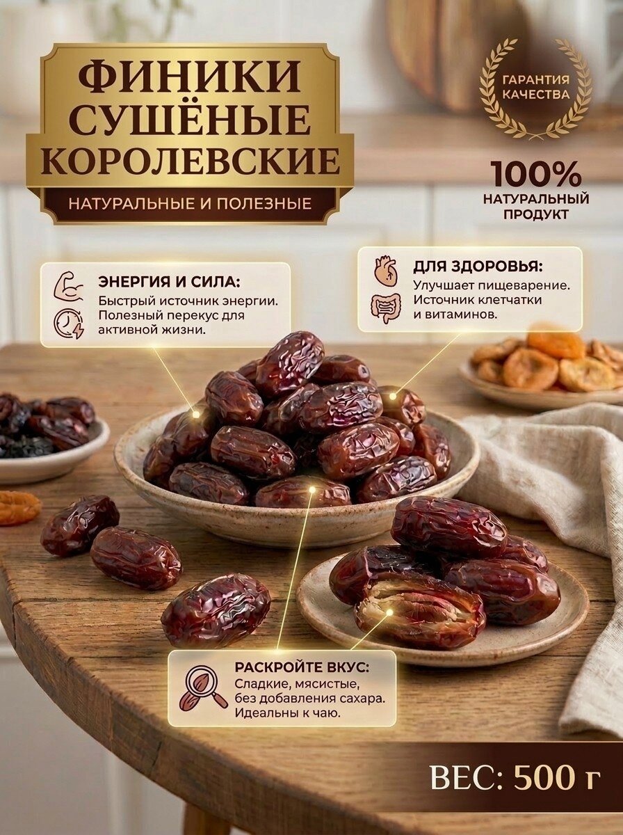 Финики Королевские крупные Израиль 500 г
