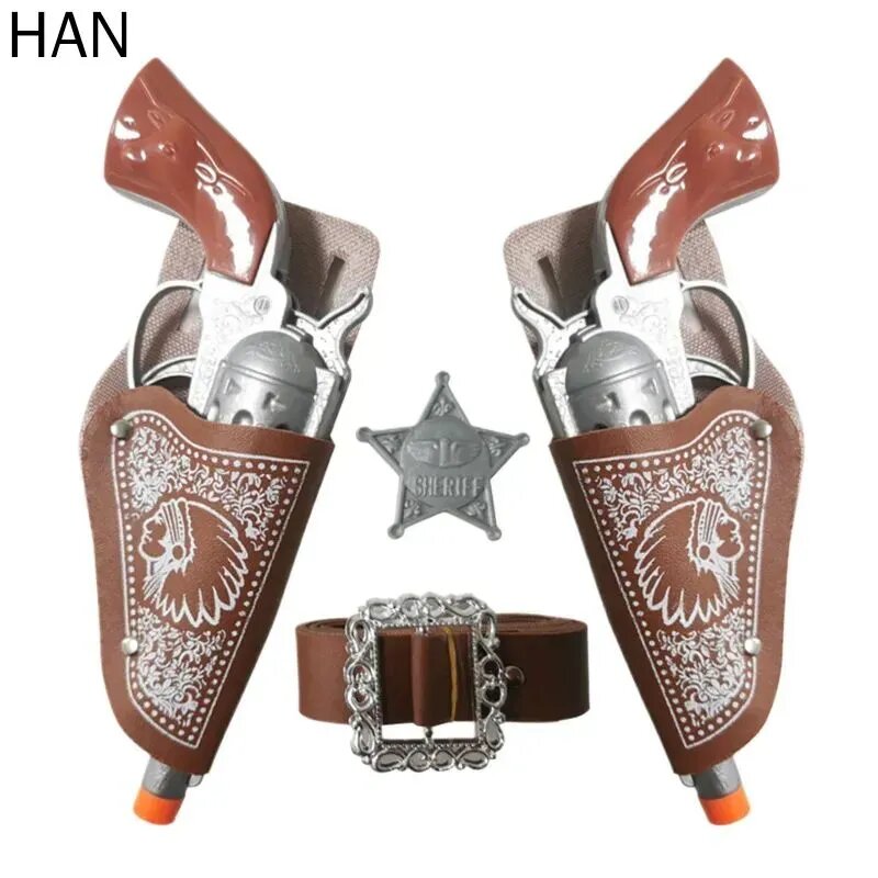 Винтажная ковбойская кобура с ремнем и револьверами для косплея и ролевых игр