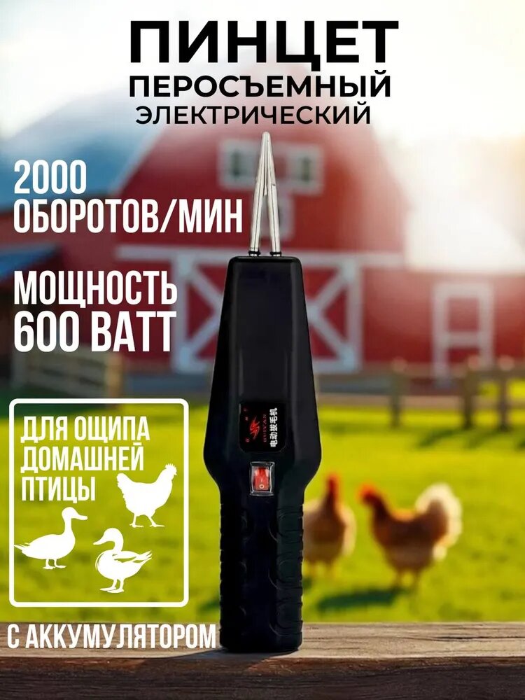 Электрический пинцет для удаления перьев птиц. Перосъемная машина.